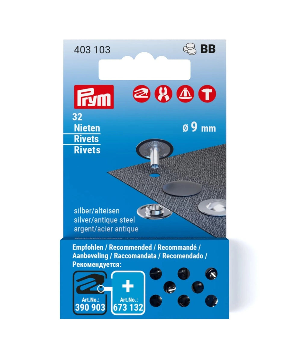 Prym Non-Sew Rivets 9 mm, Refill | Handicraft