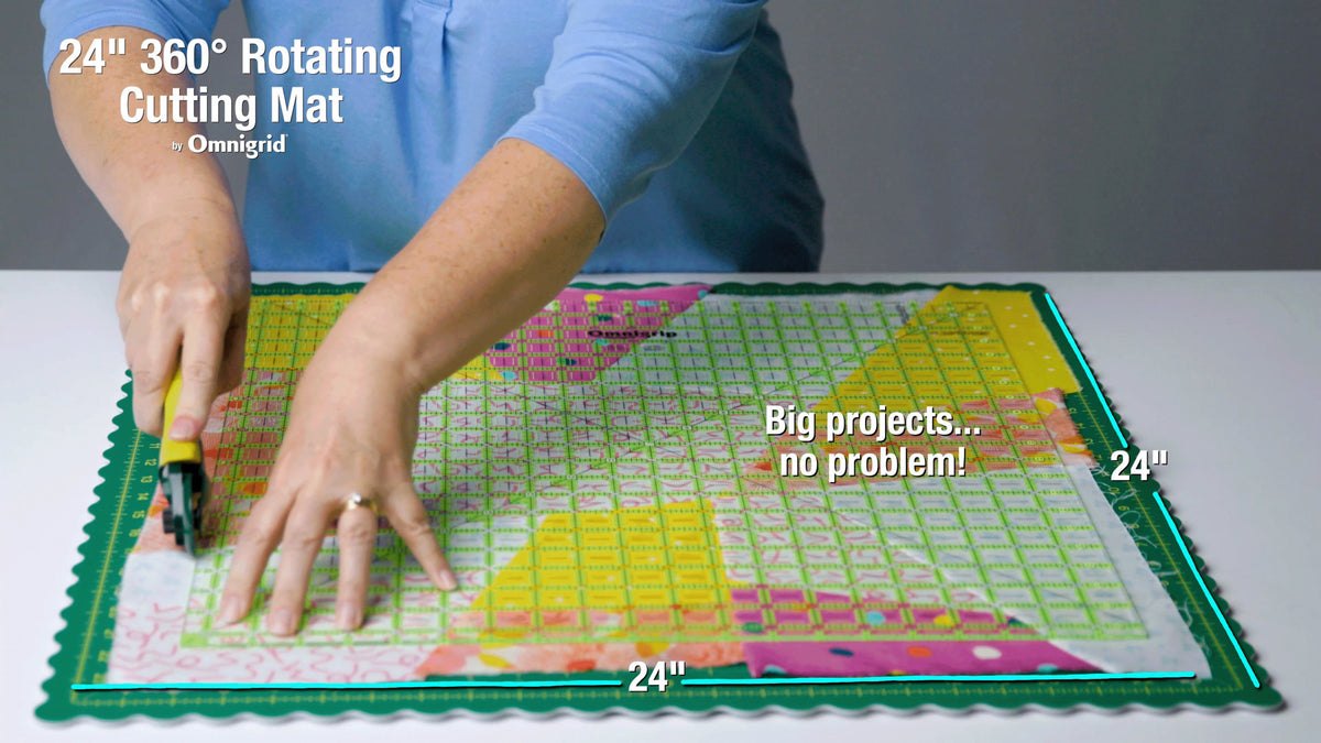 Omnigrid 360° Square Rotating Cutting Mat, 24 inch | Handicraft