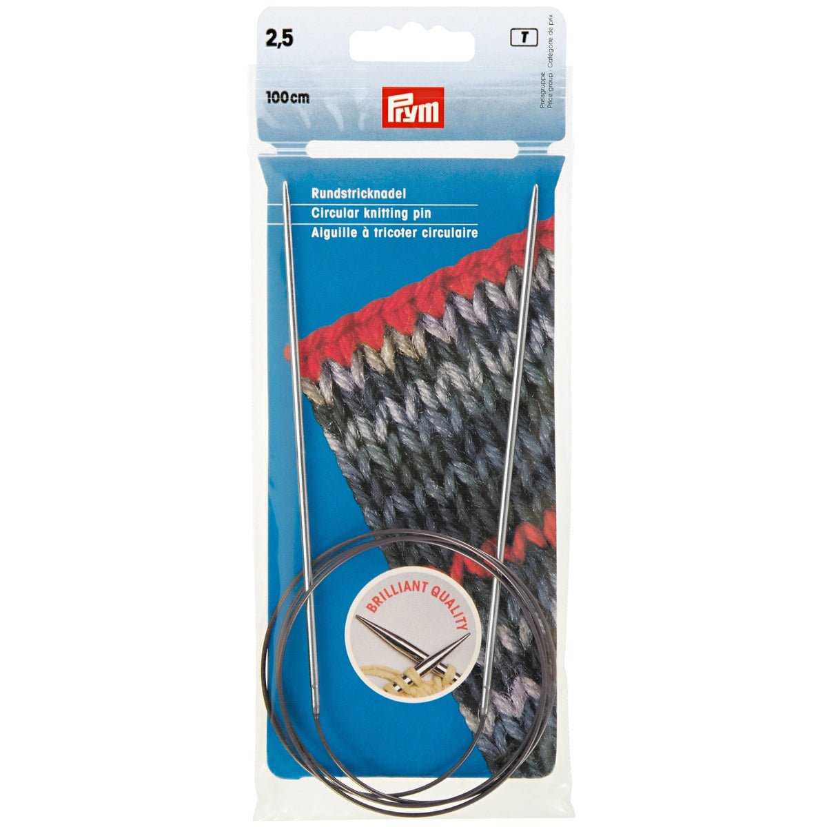 Prym 40" Circular Knitting Needles, Brass | Handicraft