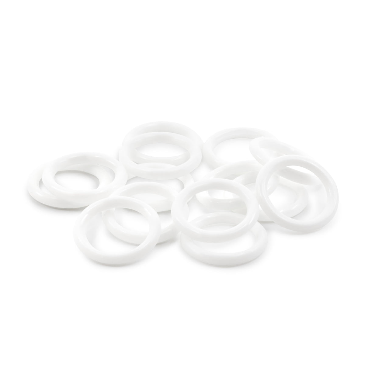 Dritz 1 inch Plastic Rings, White, 14 pc | Handicraft