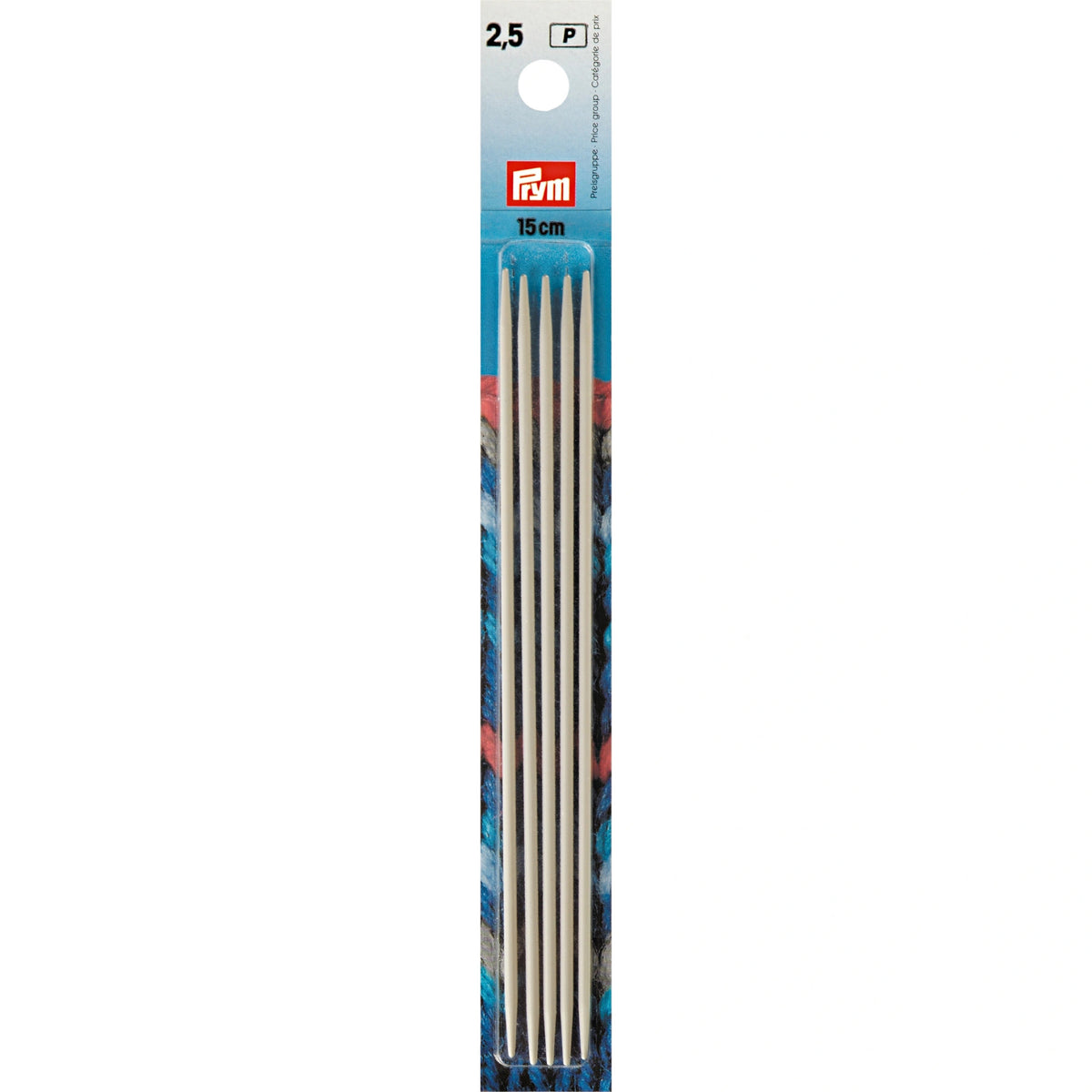 Prym 6" Double Point Knitting Needles, Aluminum | Handicraft